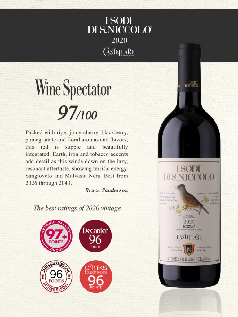 97/100 WINE SPECTATOR TO I SODI DI S. NICCOLÒ 2020 » Domini Castellare
